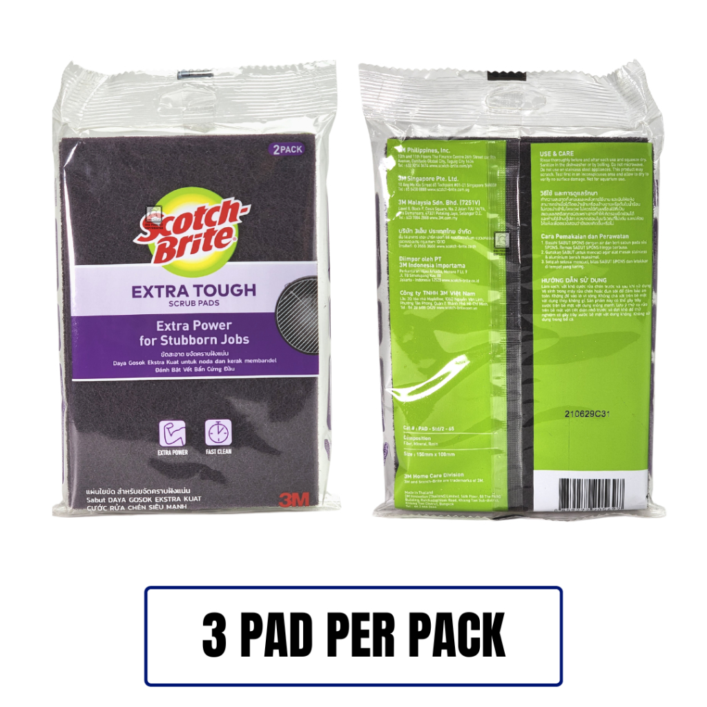 3M Scotch-Brite Sponge Anti-Bacterial Non Scratch Washing Sponge Dish ...