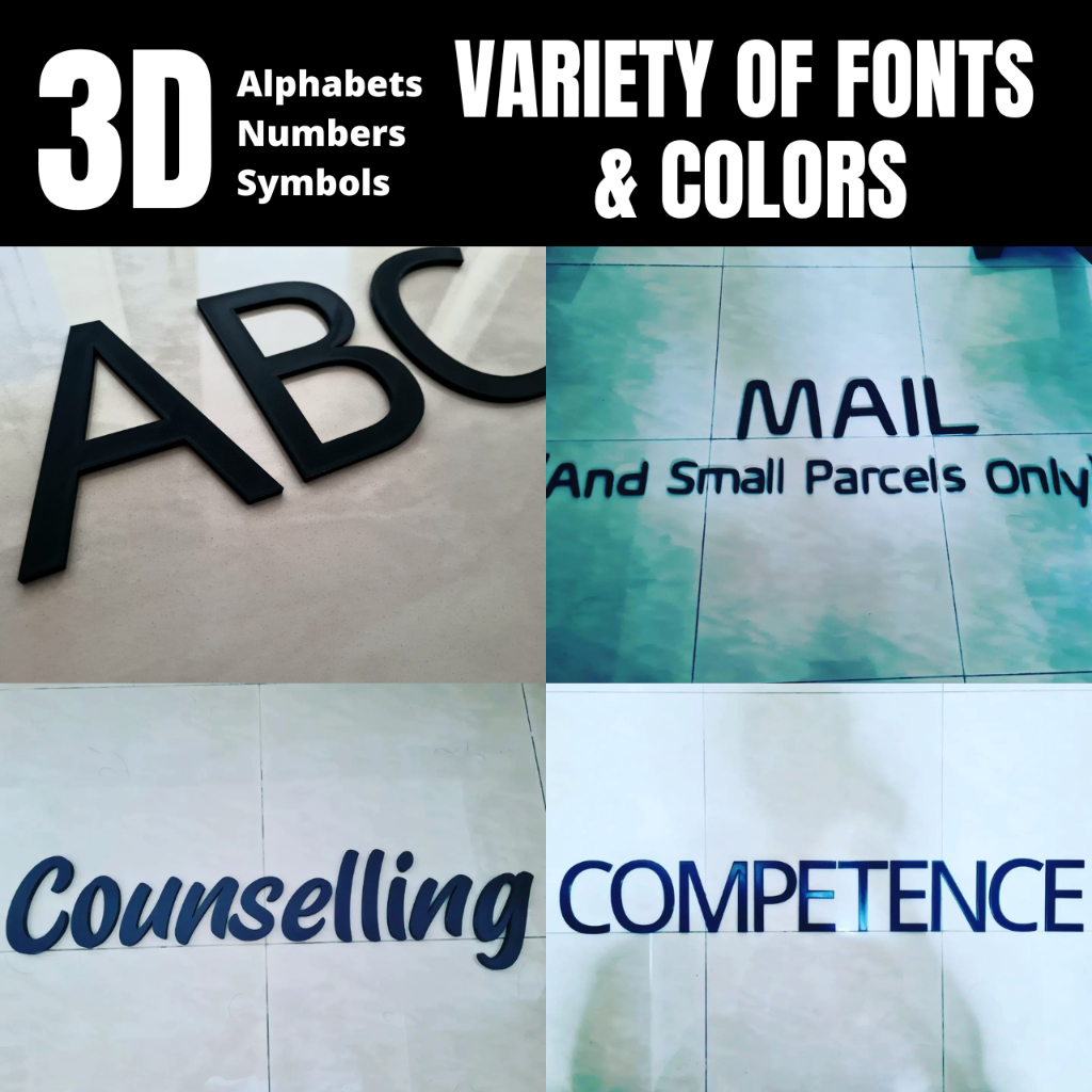 3D Alphabet Number Symbol Block Letter/Wall Decoration/Party Backdrop ...