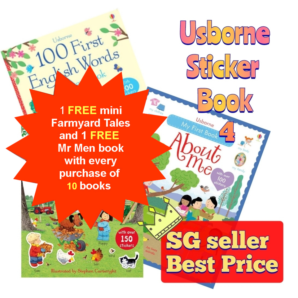 🧸MIN. ORDER 4 PC🧸 Usborne First Sticker book activity book preschool ...