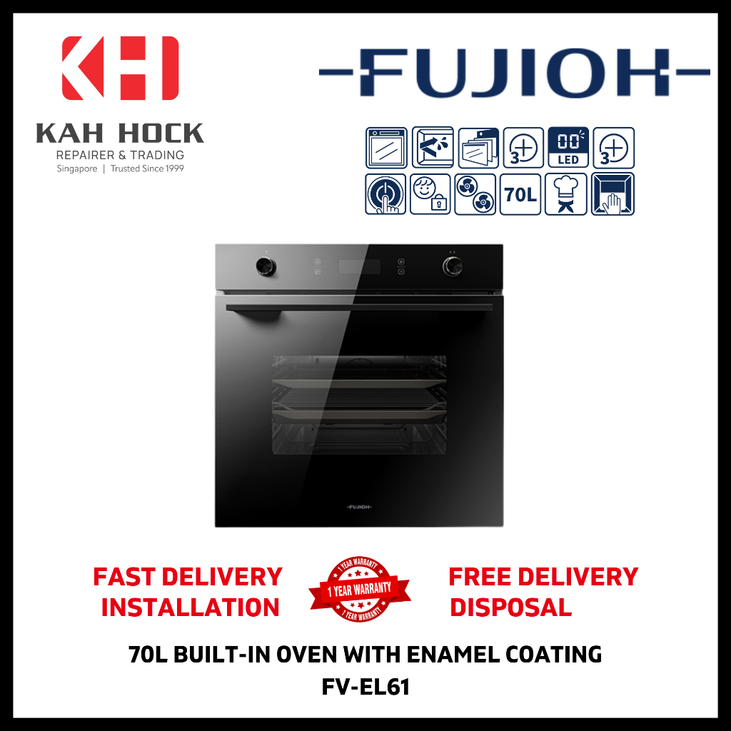 FUJIOH FV-EL61 70L BUILT-IN OVEN WITH ENAMEL COATING - 2 YEARS WARRANTY ...