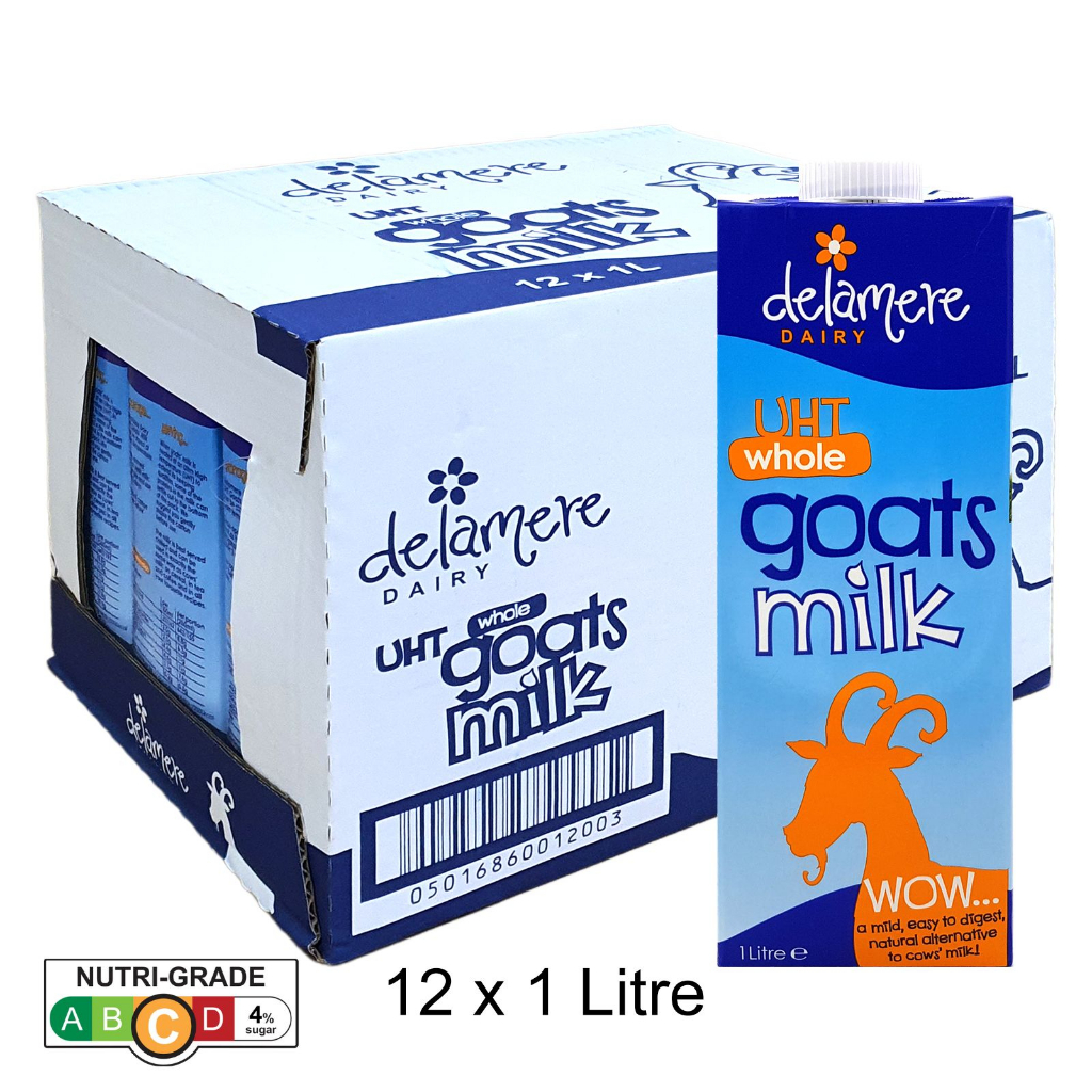 12 x 1L Delamere Dairy UHT Whole Goats Milk (BBD 09-09-2025) | Shopee ...