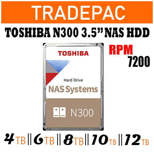 Toshiba N300 3.5-inch SATA 7200rpm NAS Hard Disk Drive 4TB/6TB/8TB/10TB/12TB | Shopee Singapore