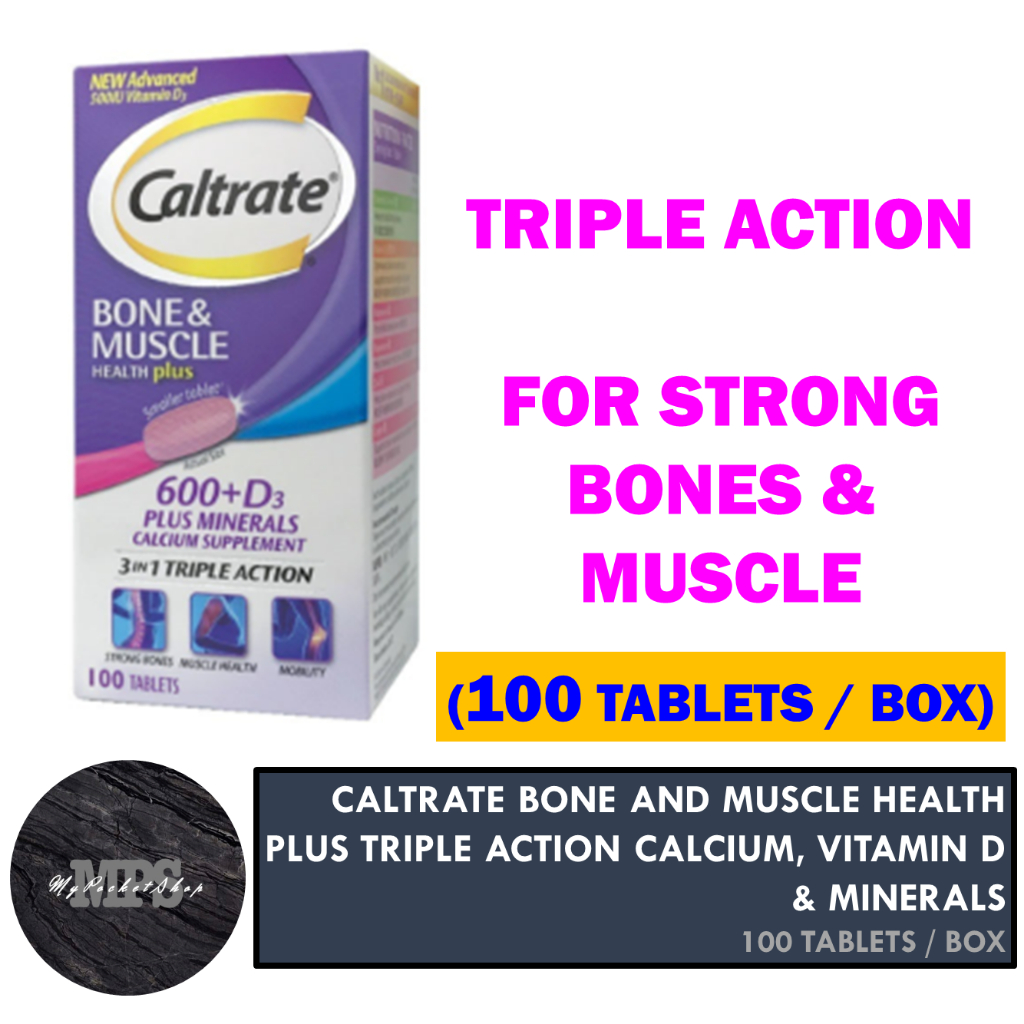 Caltrate Bone And Muscle Health Plus Triple Action Calcium Vitamin D