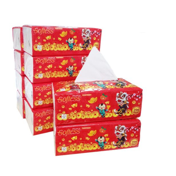 Softess Softpack Tissue 2Ply - 10 x 200 s | Shopee Singapore