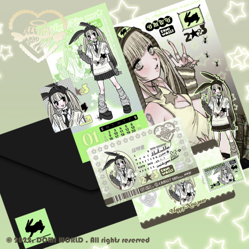 [DOMI WORLD] 2023 Postcard Set (Postcard+ID Card+January Mini Calendar ...