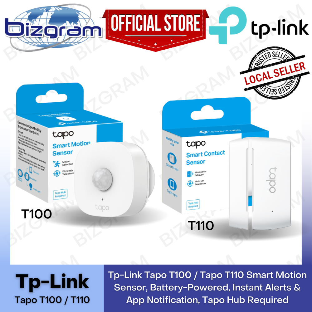 Tp-Link Tapo T100 / Tapo T110 Smart Motion Sensor, Battery-Powered ...