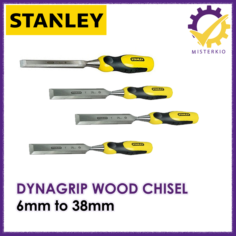 STANLEY DYNAGRIP WOOD CHISEL 6MM to 38MM | Shopee Singapore