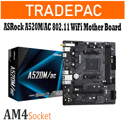 ASRock A520M/AC 802.11ac WiFi MOTHERBOARD | Shopee Singapore