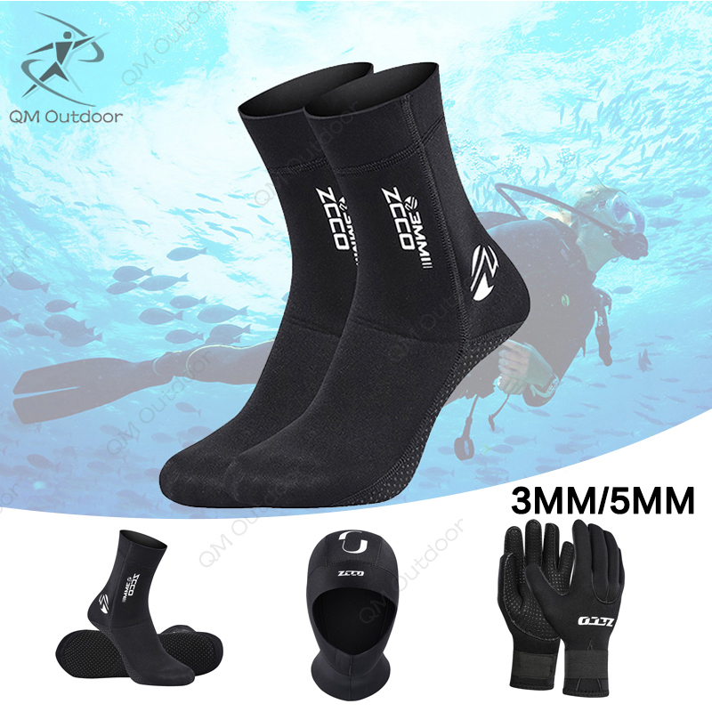 Water Sports Diving socks 3mm/5mm neoprene slip Snorkeling Boots hood ...