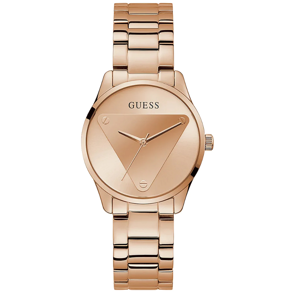 Guess Emblem Rose Gold Tone Stainless Steel Strap Ladies Watch GW0485L2 ...