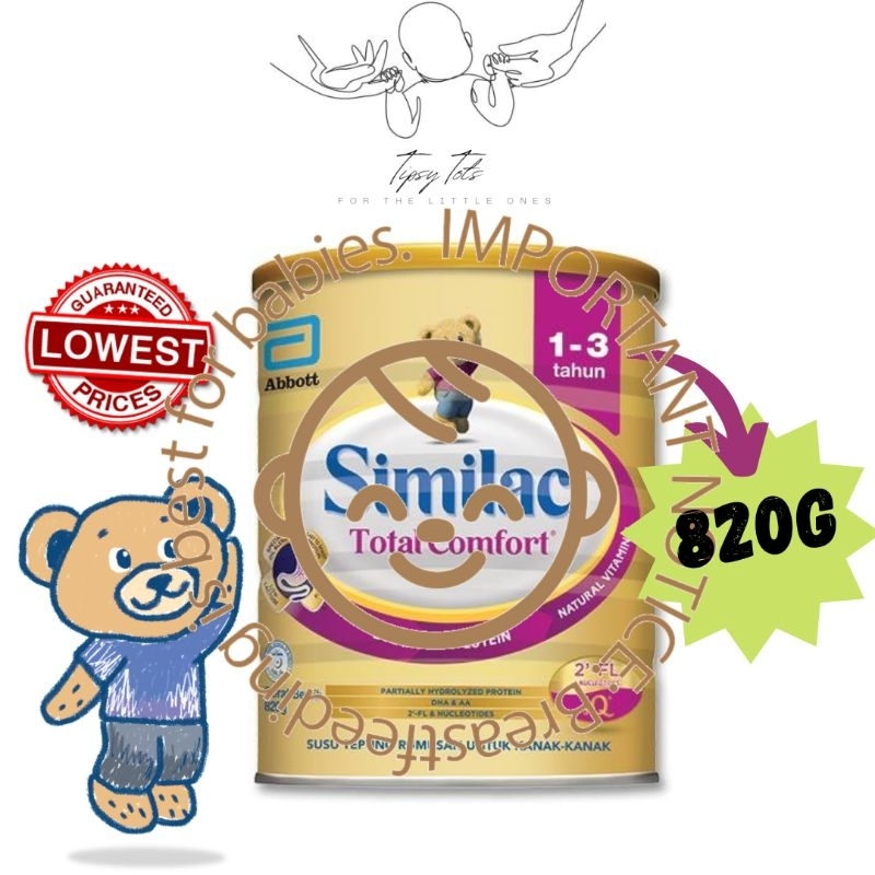 SIMILAC Total Comfort 2'-FL (1-3 Years Old) - 820G (TIN) | Shopee Singapore