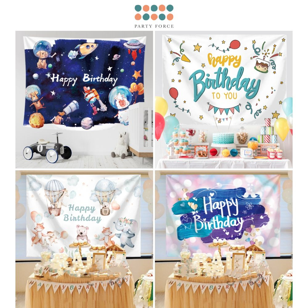 Premium Cute Cloth Backdrop for Birthday decoration | Shopee Singapore
