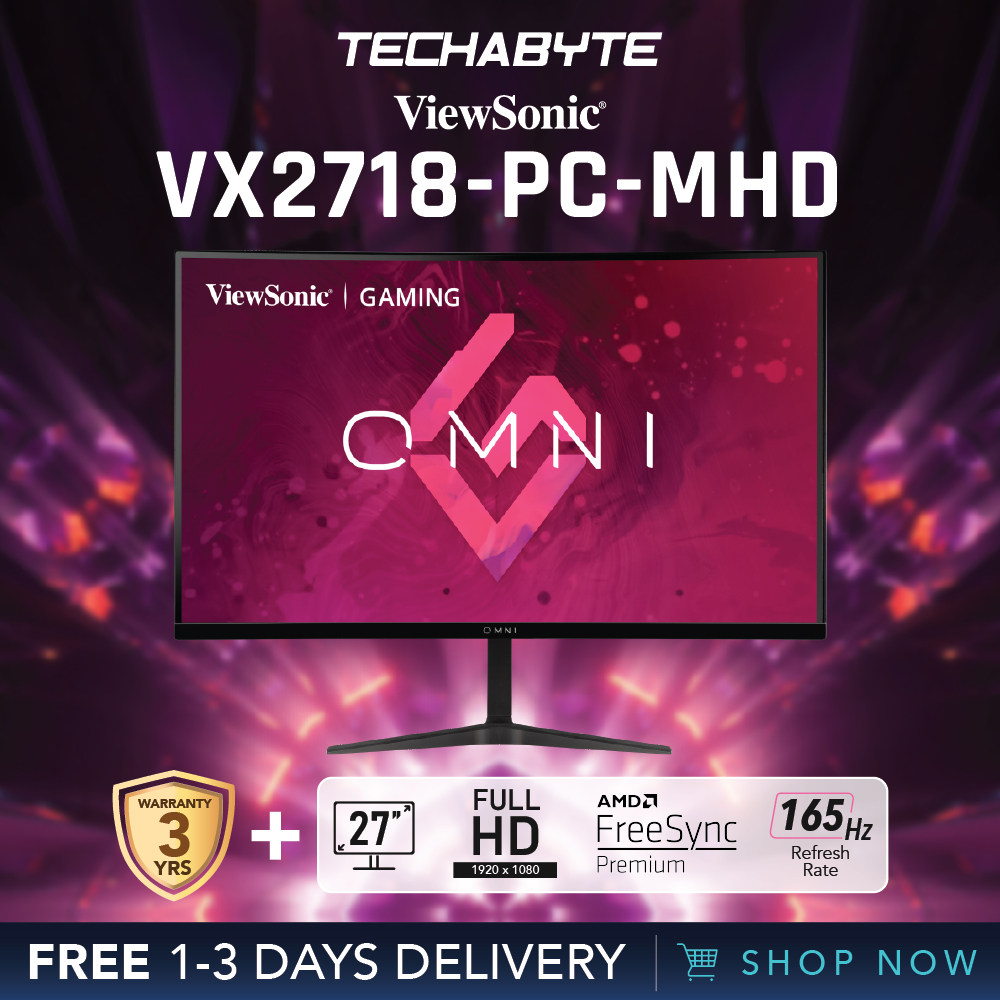 ViewSonic VX2718-PC-MHD | 27" Wide 1ms 165Hz Superclear Curved 1500R ...