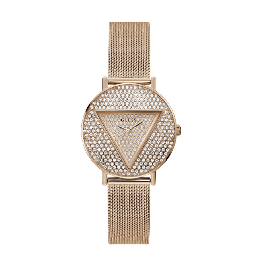 GUESS Rose Gold-Tone 36mm Case & Stainless Steel/Mesh Strap Watch ...