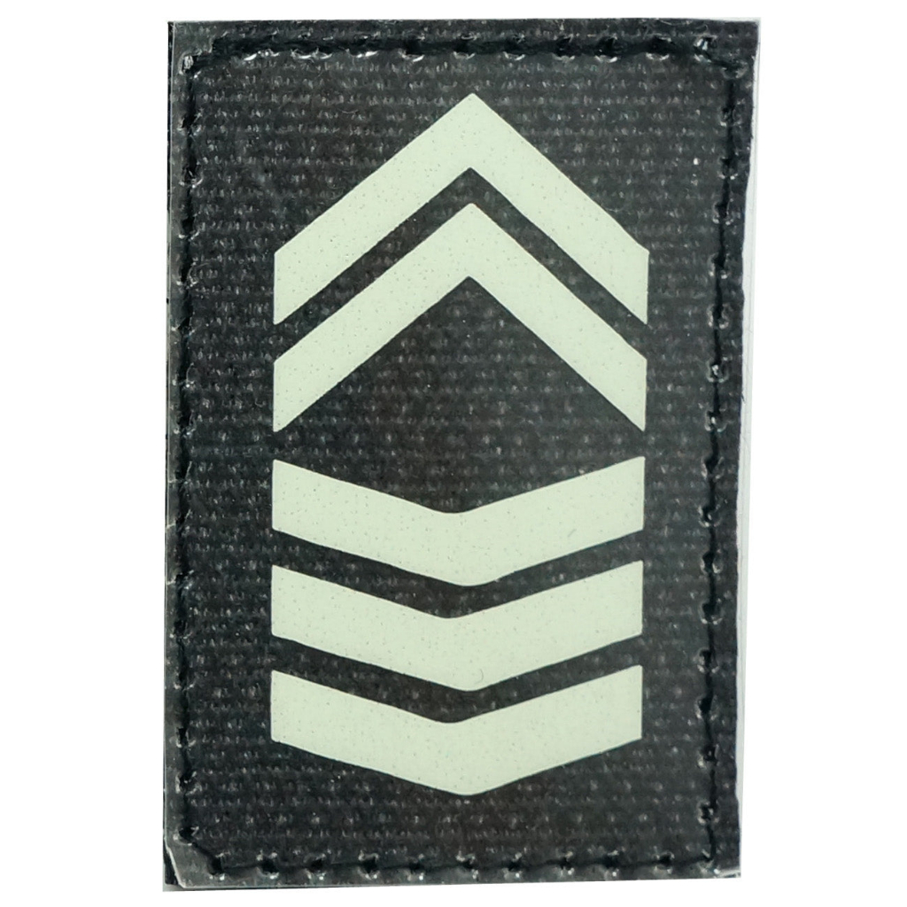 GLOW IN THE DARK RANK PATCH - 1ST SERGEANT (BUNDLE OF 2 PATCHES ...