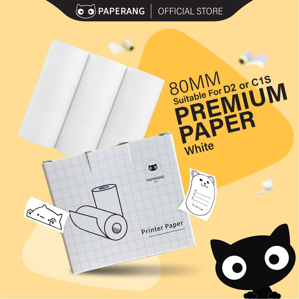 Paperang Official Paper - 79mm (±1mm) Premium Paper compatible with D2 ...