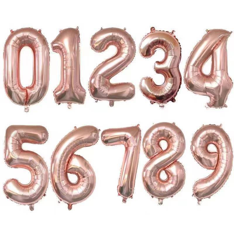 [SG READY STOCK!!!]16 Inch Gold Number Balloon Letter Balloon | Shopee ...