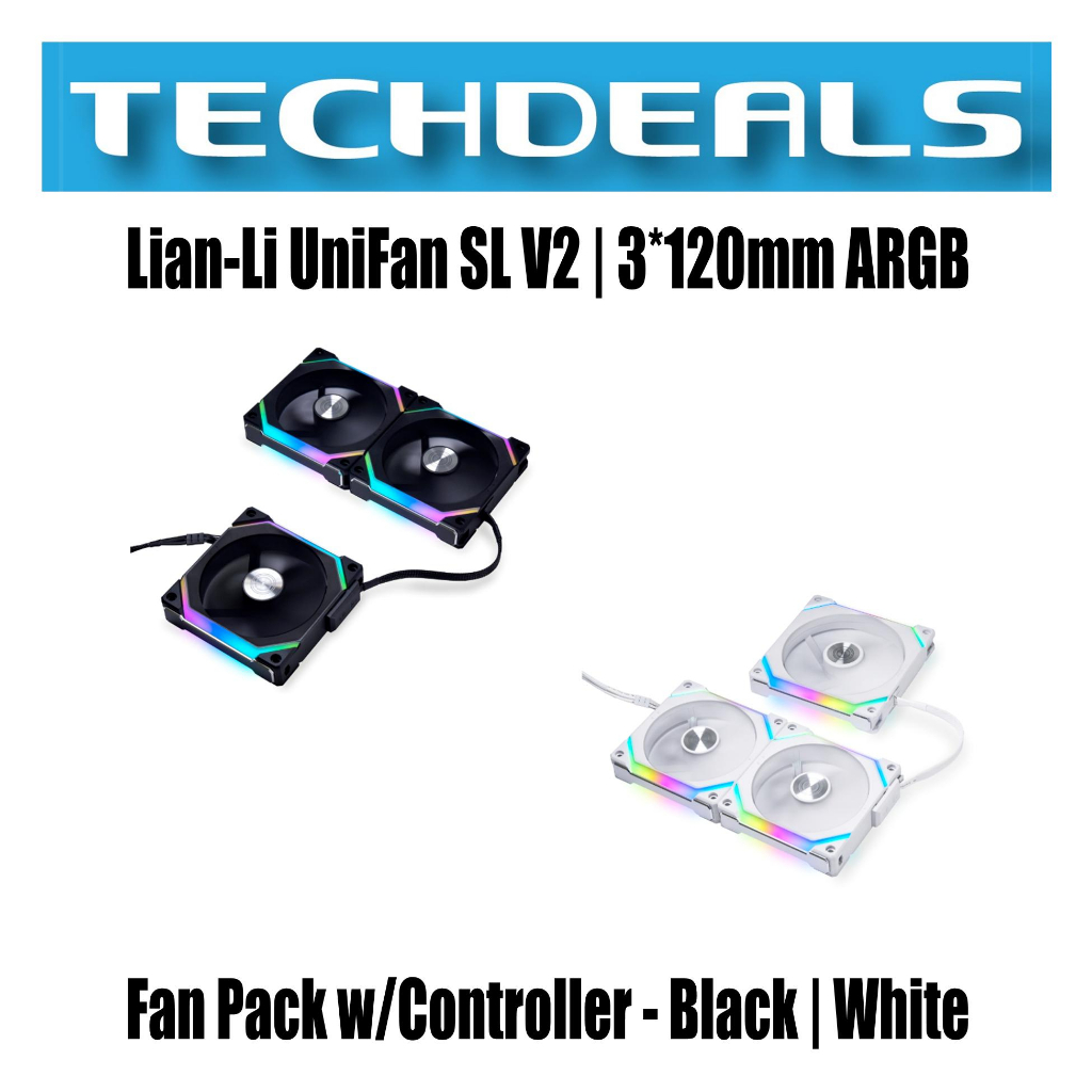 Lian-Li UniFan SL V2 | 3*120mm ARGB Fan Pack w/Controller | Shopee ...