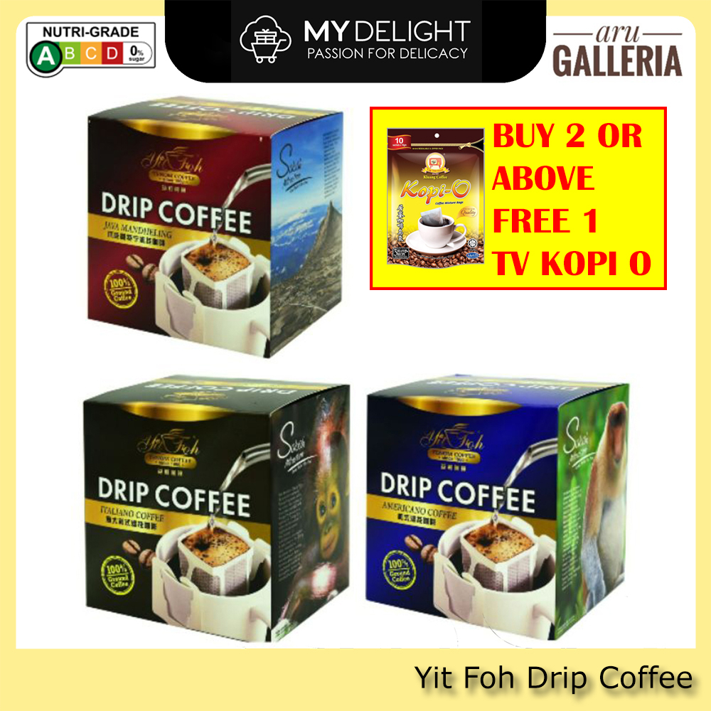 Yit Foh Drip Coffee Bag 80g Americano Italiano Java Mandheling Halal Oriental Kopi Perk Key AGF ...