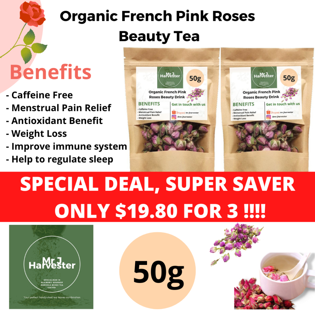 Organic French Pink Rose Tea | Shopee Singapore