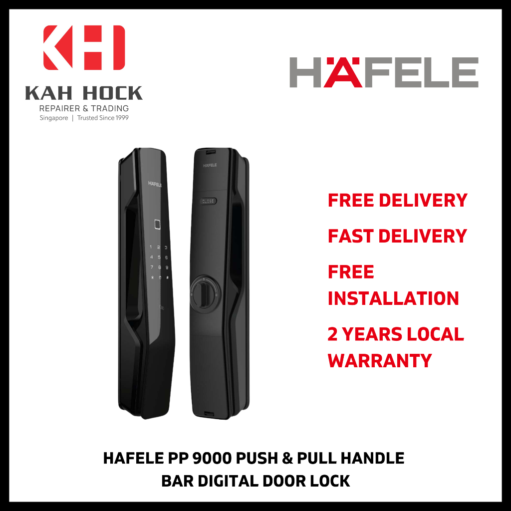 HAFELE PP 9000 PUSH & PULL HANDLE BAR DIGITAL DOOR LOCK - 2 YEARS LOCAL ...