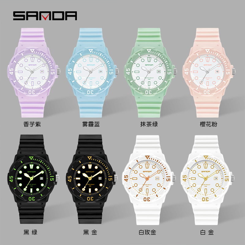 [SG Seller] Original SANDA kid's calendar luminous Quartz Watch ...