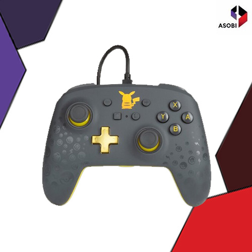 Pokemon - PowerA Nintendo Switch Enhanced Wired Controller Pikachu Grey ...