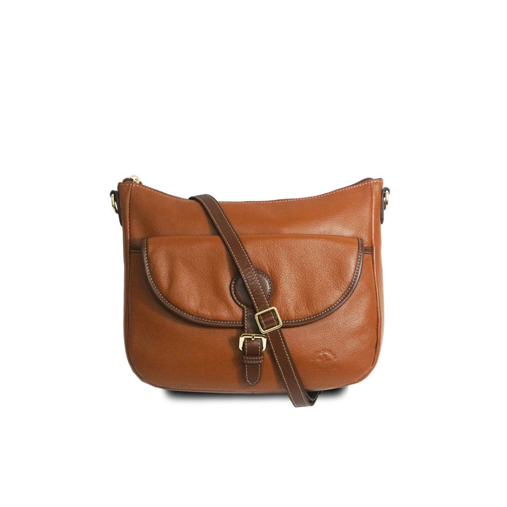 Santa Barbara Polo & Racquet Club Full Leather Shoulder Bag (92896-011 ...