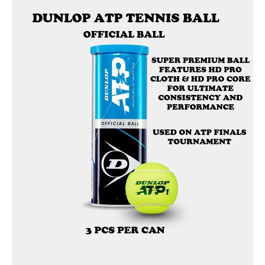 Dunlop ATP Tennis Ball ( 3 Ball Per Tin) | Shopee Singapore