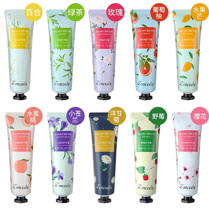 SG SELLER ️LENCOLA Handcream Moisturing Hand Cream 30g 正彩护手霜樱花洋甘菊小苍兰玫瑰 ...