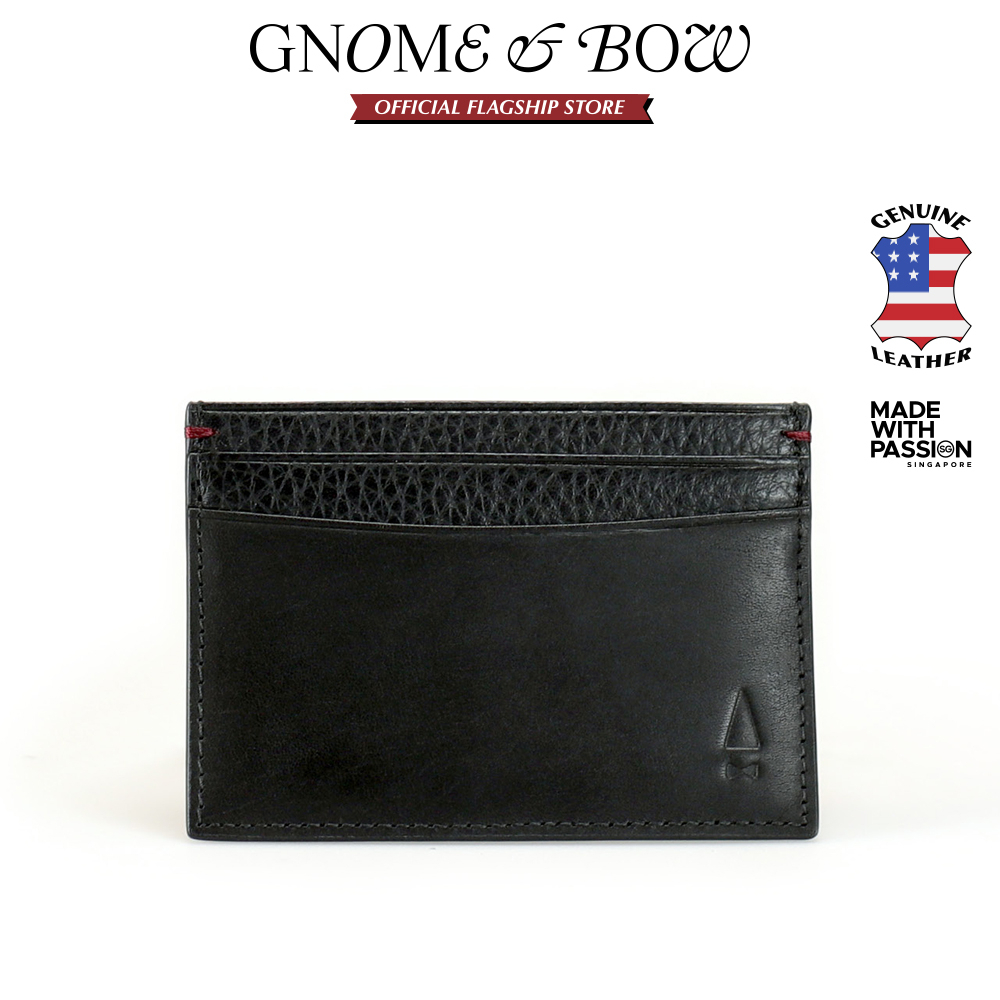 GNOME & BOW Musketeer 2-Tone Slim Card Holder Women Men (100% Genuine ...