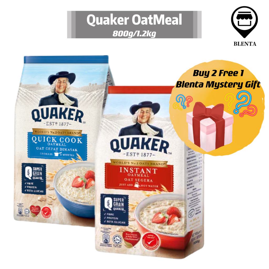 Quaker Instant Oatmeal/Quick Cook Oatmeal 800g/1.2KG🔥SG READY STOCK🔥 Nestum Cereal Oats | Shopee ...