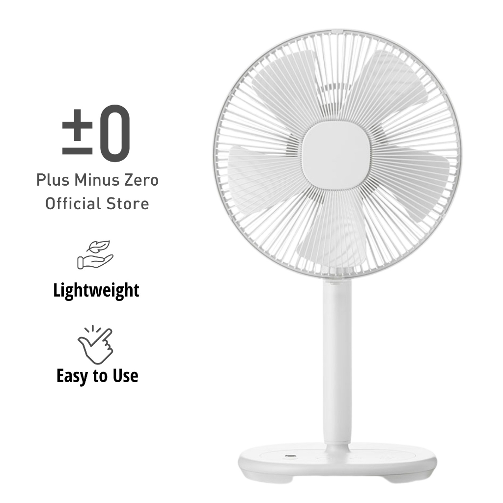 ±0 Silent Electric Stand Fan Z710 | Yellow/Pink Beige/White | Lightweight Cooling 5 Modes Auto ...