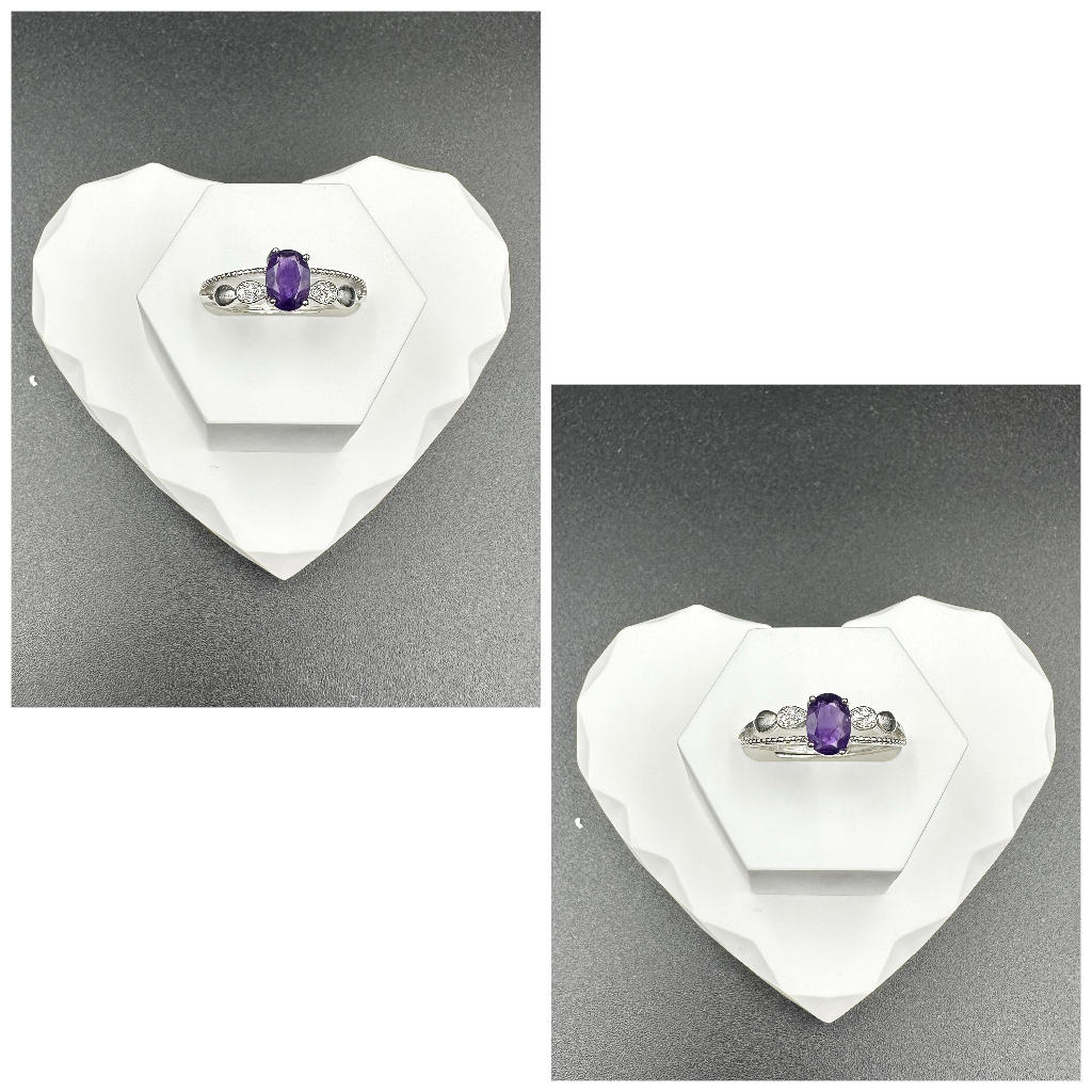 Crystal Rings (Amethyst) | Shopee Singapore