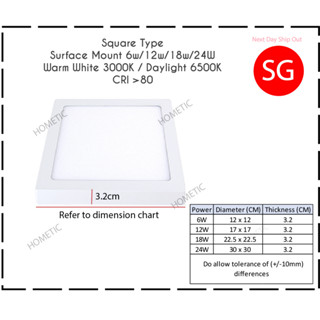 HDB LED Surface Mount Ceiling Light Led Panel replacement BTO PSB ...