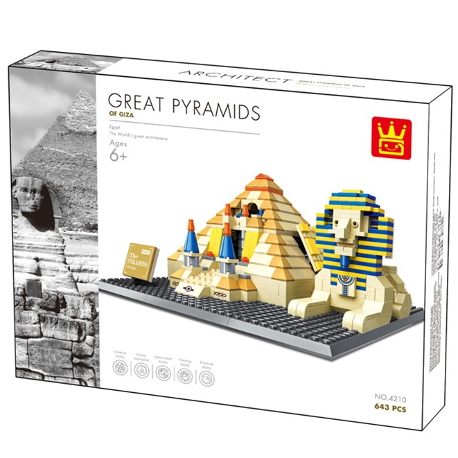 Kidmoro 622 Pcs. The Great Pyramid of Giza Egypt Building Bricks Set ...