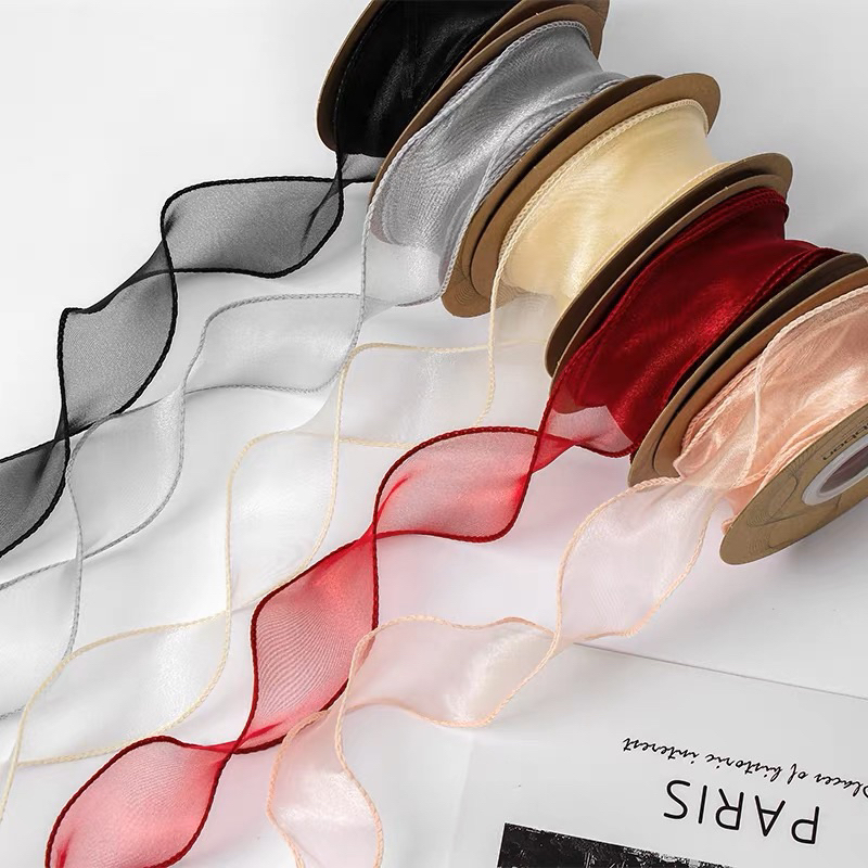 SG in stock 4cm wide gold-edged fishtail ribbon 9 meters a roll of ...