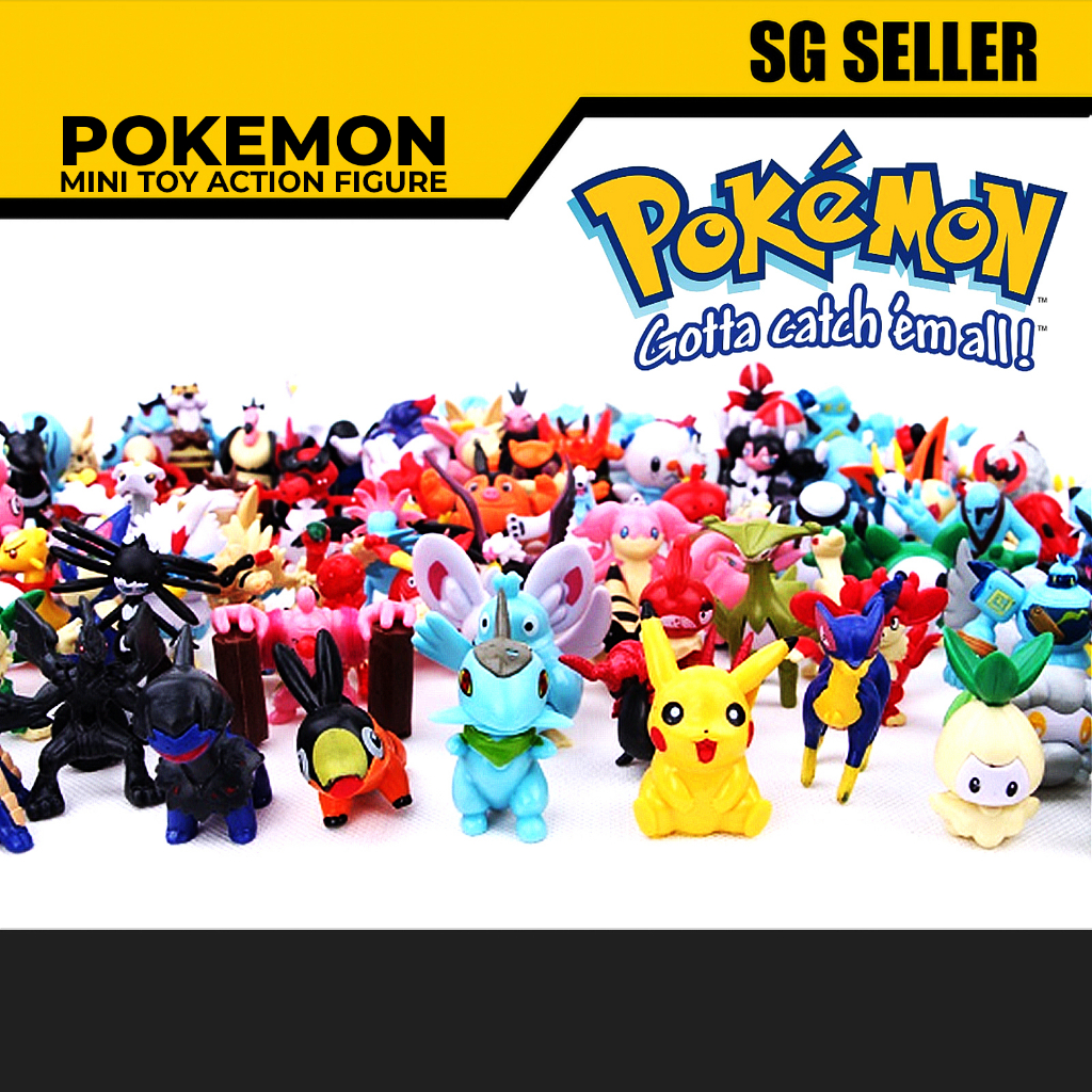 Pokemon Toy Set 144 pcs Pikachu mini action figure 4 face shiftable ...