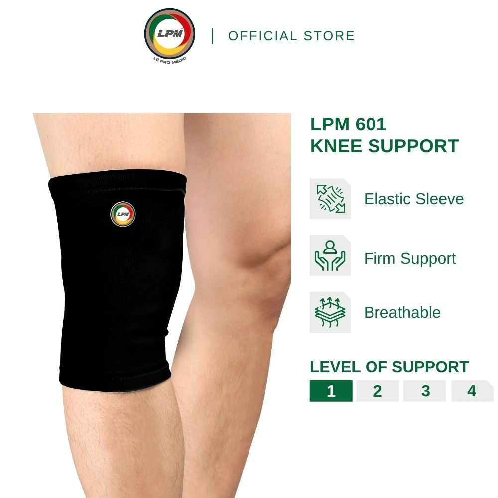 LPM Knee Support 601 Elastic Knee Guard with Unique Contour Design ...