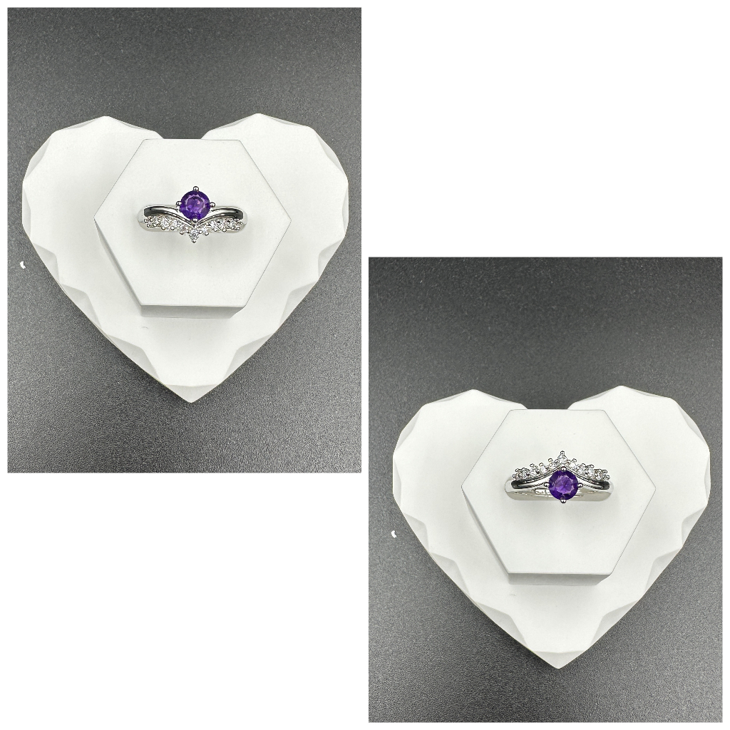 Crystal Rings (Amethyst) | Shopee Singapore