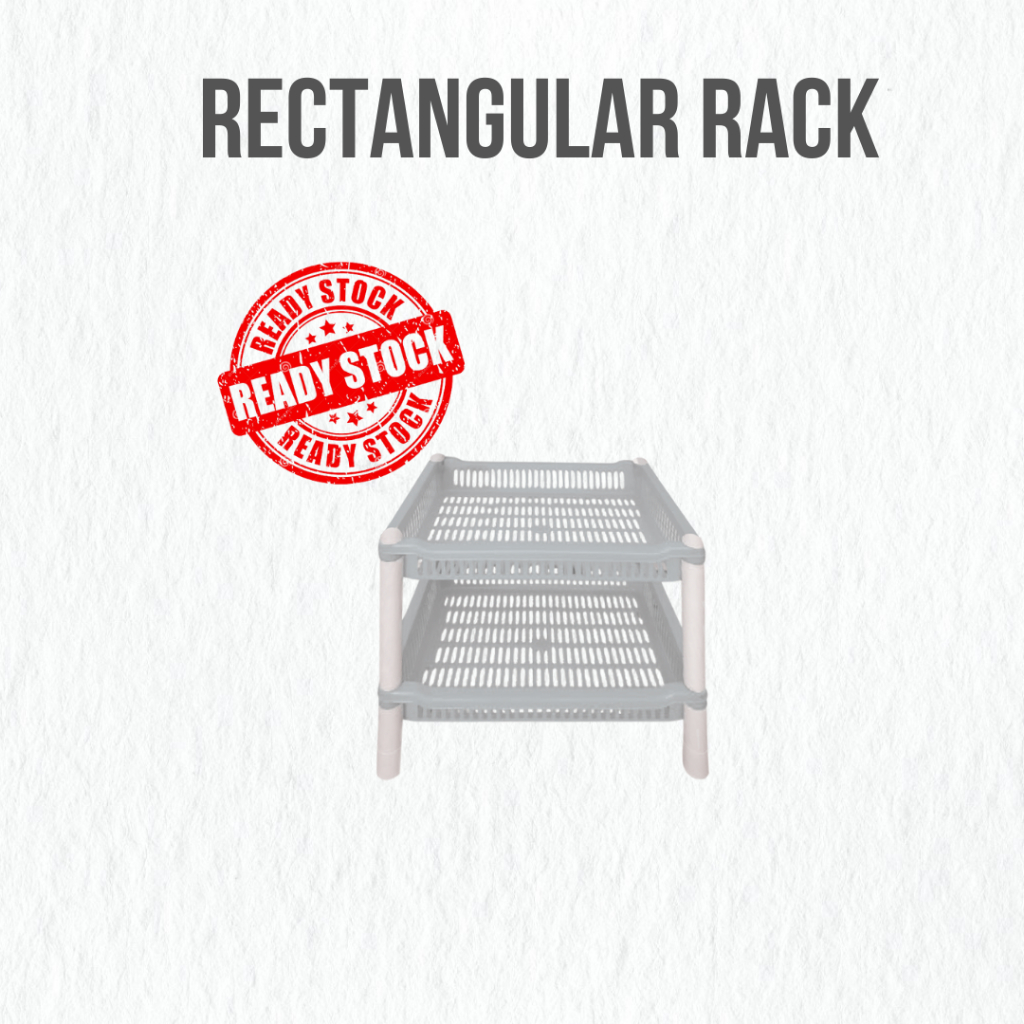 Plastic Rectangular Rack, Kitchen Rack, Bathroom Rack - 2/3/4 Tier ...