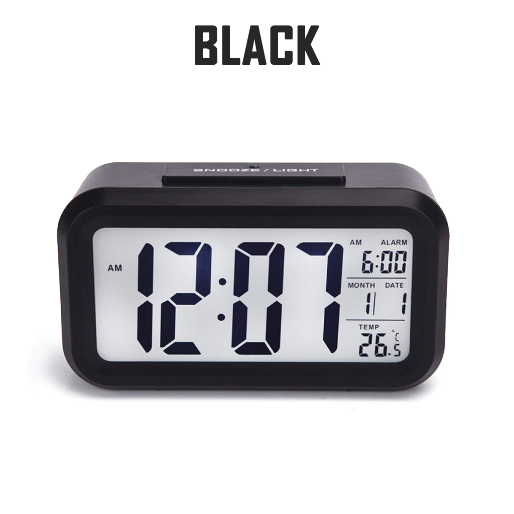 SG Smart Digital Desk Clock - Loud Alarm LED Light Silent Small Mini ...