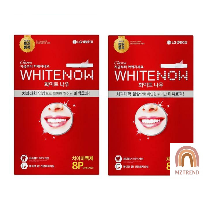 [MZTREND] PERIOE Whitenow Teeth Whitening Patch 4 packs per box (8 ...