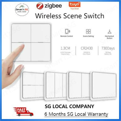 ZigBee 12 Scene Controller Switch No need Wiring1-4 Gang Tuya Smart ...