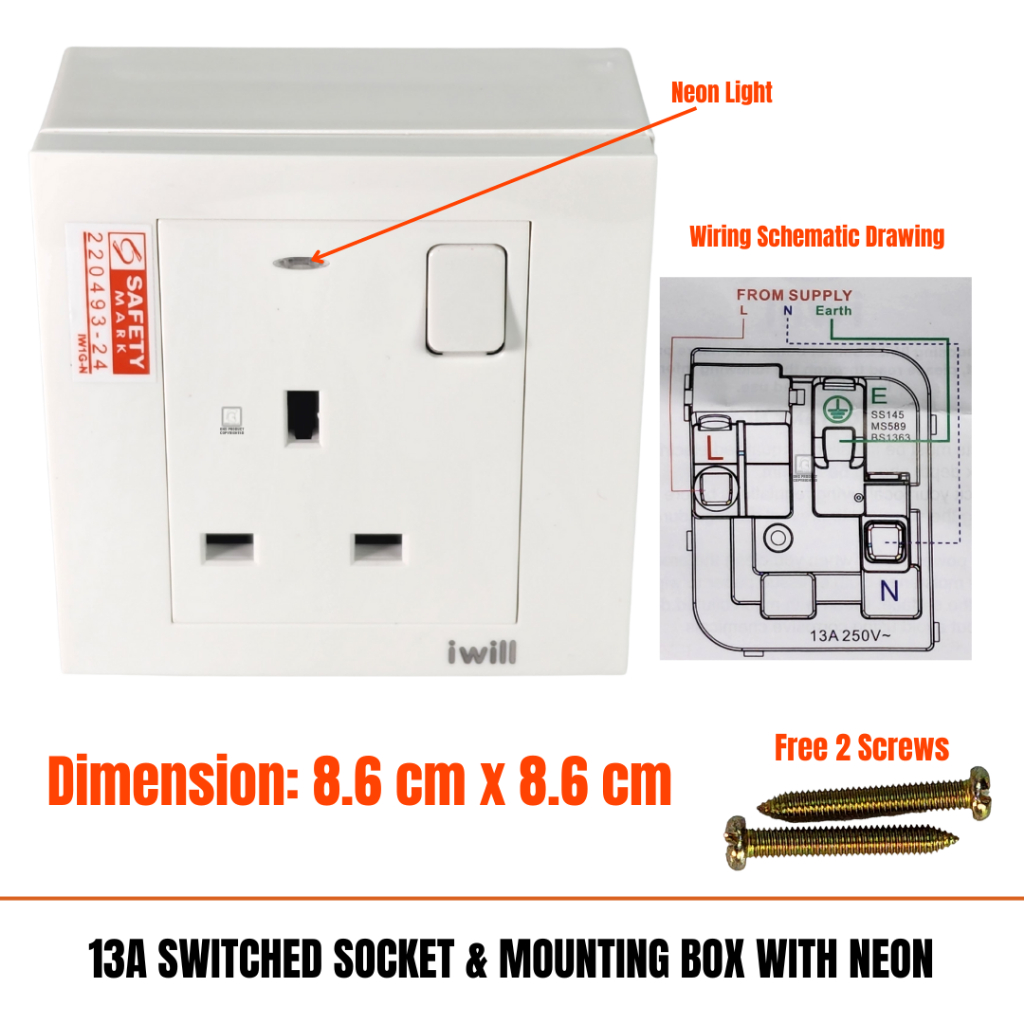 ONS Switch / Socket [Dimmer - USB Wall Socket - Push Switch - Socket with Mounting Box ...