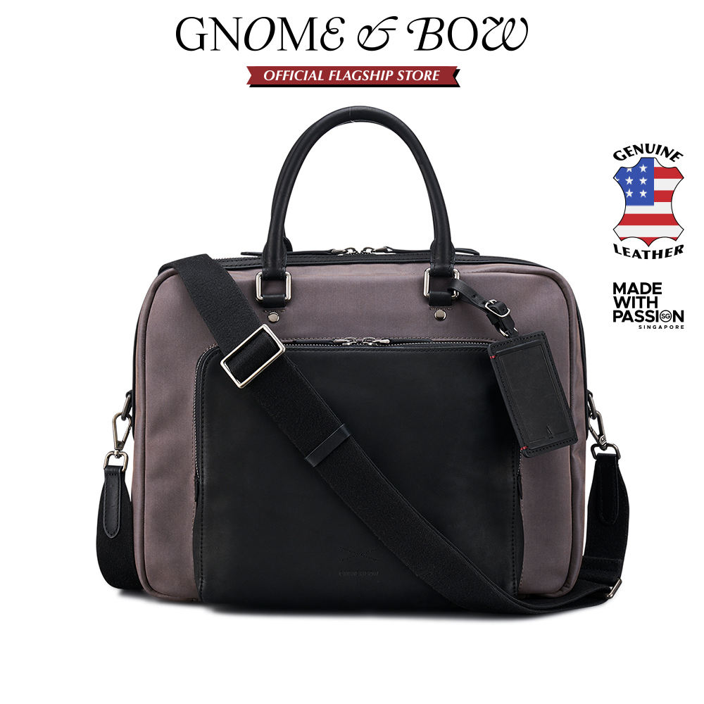GNOME & BOW Musketeer 2-Tone 14" Laptop Crossbody Sling Work Briefcase ...