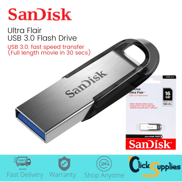SanDisk Thumbdrive Ultra Flair USB Flashdrive Fast Speed File Transfer ...