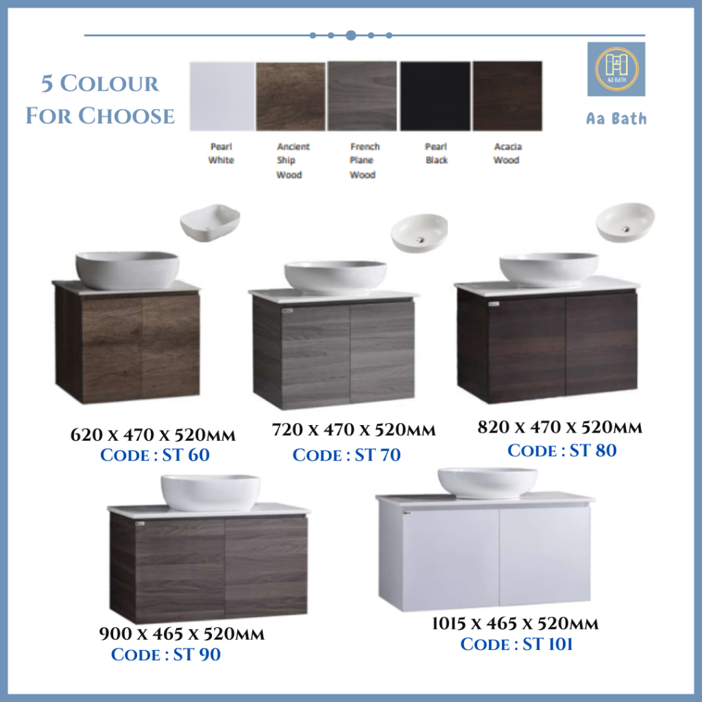 [SG Brand[ Singapore Branded Solid Top Basin Cabinet 60/70/80/90/101cm ...