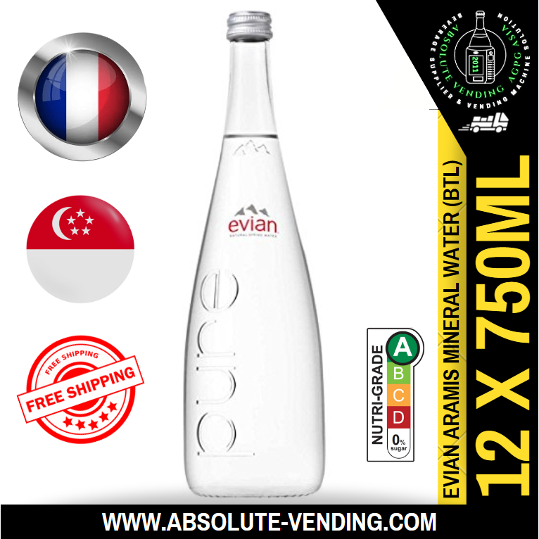 EVIAN ARAMIS Mineral Water 750ML X 12 (GLASS) | Shopee Singapore