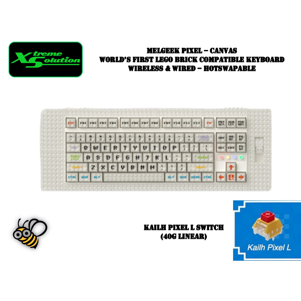 MelGeek Pixel - World's First Lego Brick Compatible Keyboard - Wireless ...